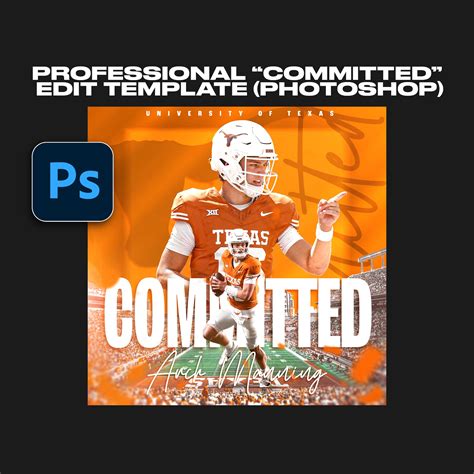 Football Committed Graphic Template Photoshop