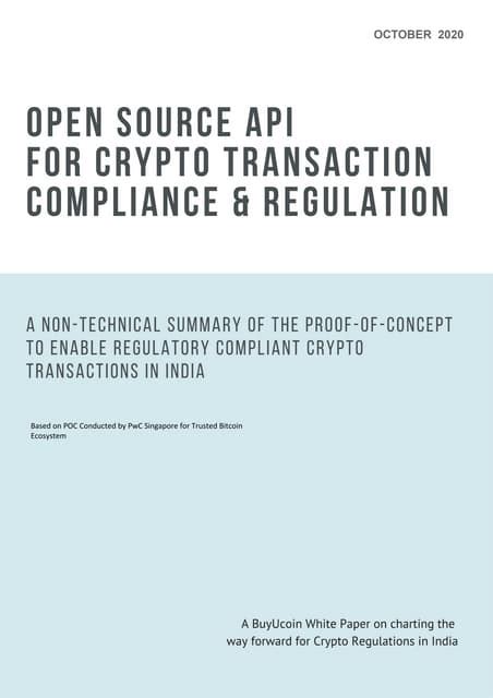 Whitepaper Open Source Api For Bitcoin Regulation And Compliance In
