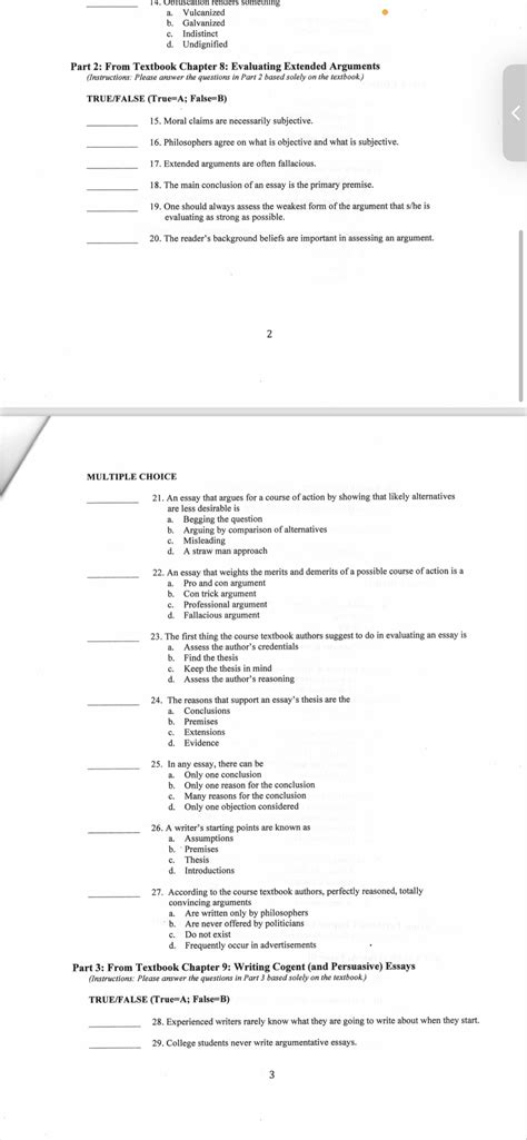 Solved Part 2 From Textbook Chapter 8 Evaluating Extended