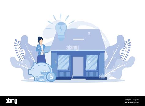 Sustainability Illustration Energy Efficiency In Household And