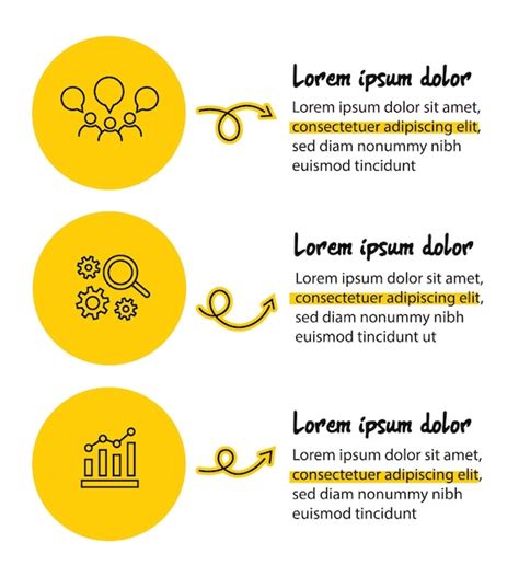 Шаблон дизайна инфографической диаграммы с тремя шагами Бесплатный вектор