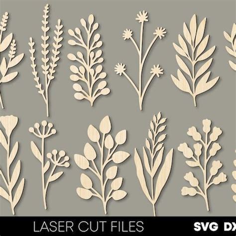Floral Svg Bundle For Glowforge Flower Laser Cut File