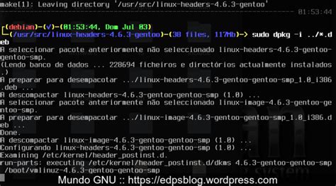 How To Empacotamento Do Kernel Gentoo Sources No Debian Mundo Gnu