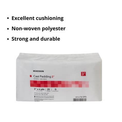 Mckesson Cast Padding 3 X 4 Yd Polyester White 16 Cp3 20 Ct 3 Inch X
