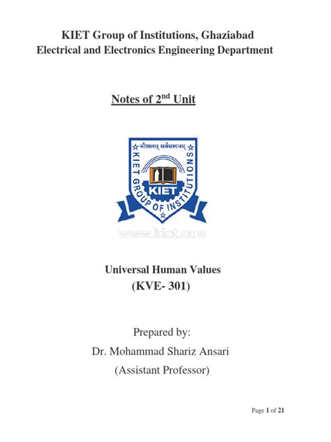 Uhv Unit 2 Notes Pdf Thought Happiness