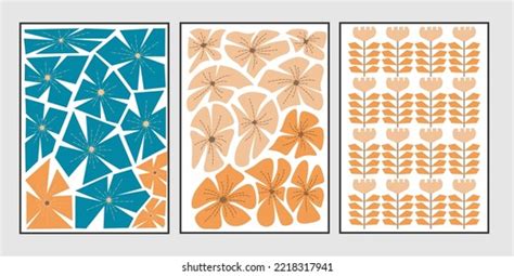 Geometric Floral Pattern Wall Art Design Stock Vector Royalty Free 2218317941 Shutterstock
