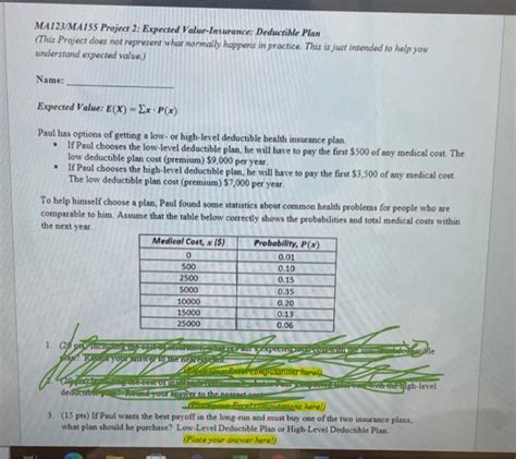 Solved Expected Value E X Σx⋅p X Paul Has Options Of