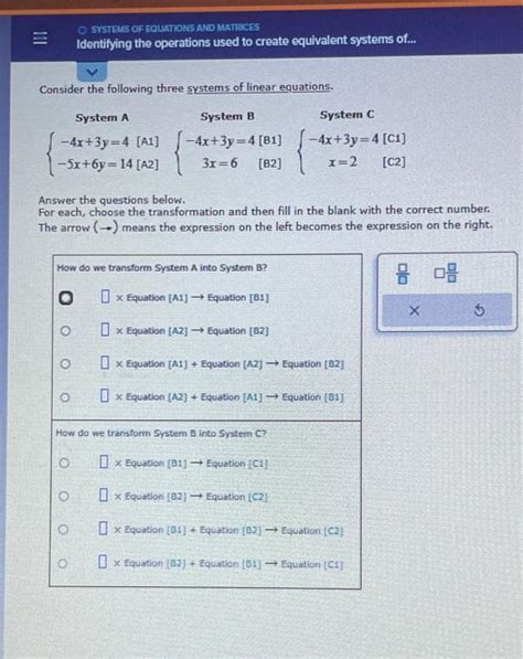 Solved Consider The Following Three Systems Of Linear