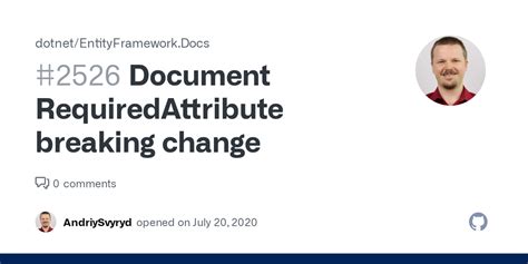 Document RequiredAttribute Breaking Change Issue 2526 Dotnet