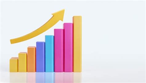 Premium Photo Dynamic 3d Growth Graph Space For Your Data