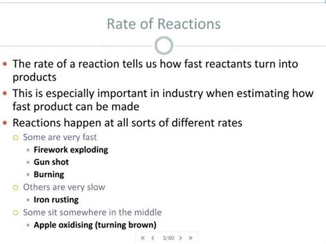 Rates Of Reaction Edexcel Igcse Chemistry Teaching Resources