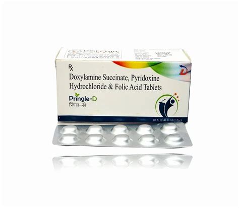 Doxylamine Succinate 10mg And Pyridoxine Tablets With Folic Acid Disecure Pharma Jabalpur