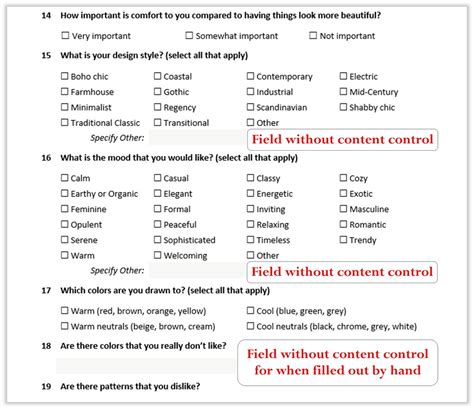 Interior Design Client Questionnaire Fully Editable And Etsy Canada