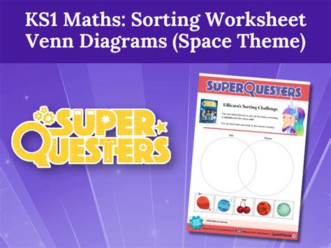 Ks1 Maths Sorting Worksheet Venn Diagrams Space Theme Teaching Resources