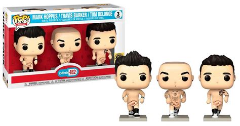 Funko Blink Pop Rocks Mark Hoppus Travis Barker Tom Delonge Exclusive Vinyl Figure Pack