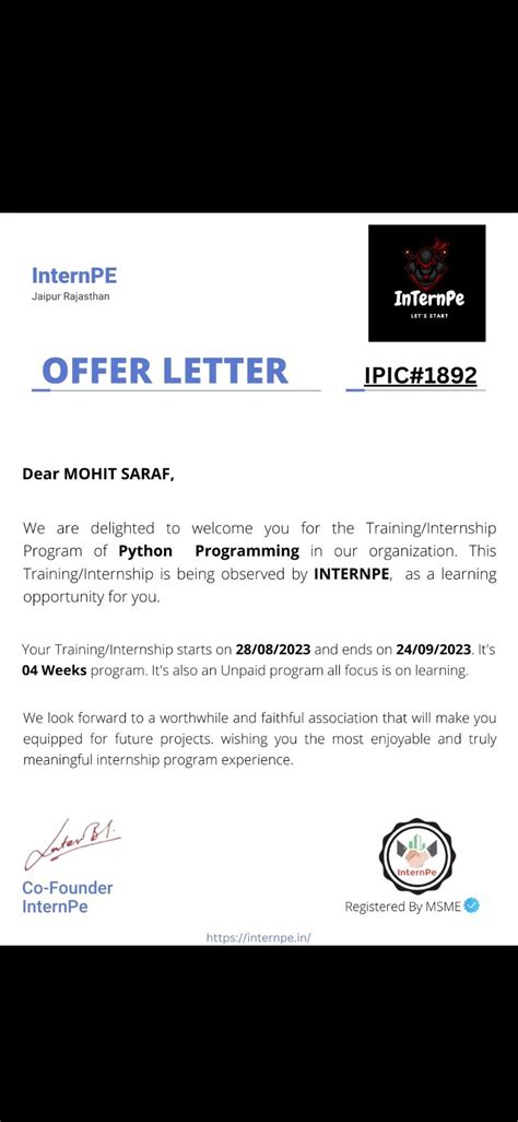 Mohit K Saraf On Linkedin Internship Python Engineering Cs