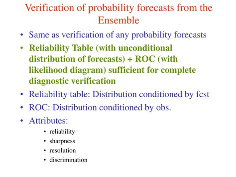 Ppt Strategies For The Verification Of Ensemble Weather Element
