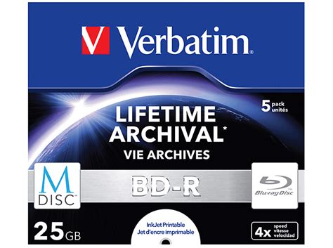 VERBATIM 43823 BD-R 25GB Single MDISC Blu-ray-M-Disc Rohlinge | MediaMarkt