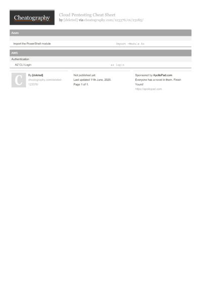 84 Security Cheat Sheets Cheat Sheets For Every Occasion