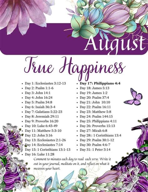August Bible Reading Plan 2023 A Women After Gods Own Heart