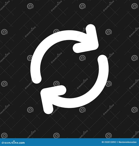 Synchronization Dark Mode Glyph Ui Icon Stock Vector Illustration Of Application Theme 252012092