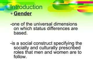 Gender Development PPT