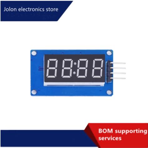 LED Display Module TM1637 For 7 Segments 4 Drills Digital Anode Red Meter 4 Serial Driver