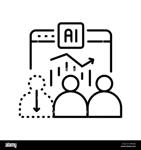 Customer Churn Black Line Icon For Digital And Print Projects Minimal