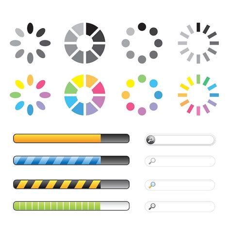 Premium Vector Loading And Buffering Icon Set Vector