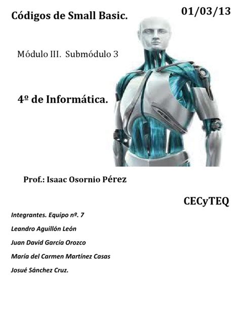 Codigos De Small Basic Pdf Pdf Enseñanza De Matemática