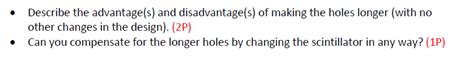 Solved Gamma Cameras Suppose You Are Designing A Collimator