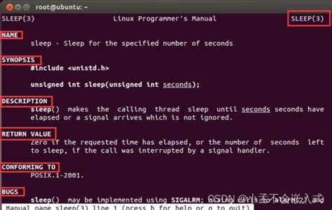 Linux系统编程——man手册的使用 Csdn博客