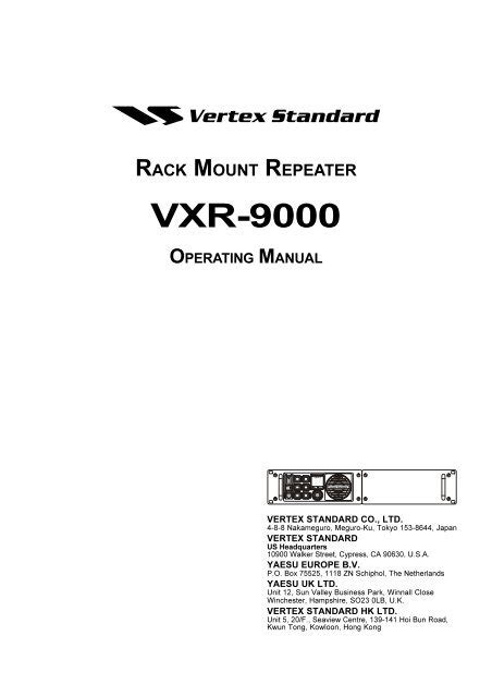 Vxr 9000 The Repeater Builders Technical Information Page