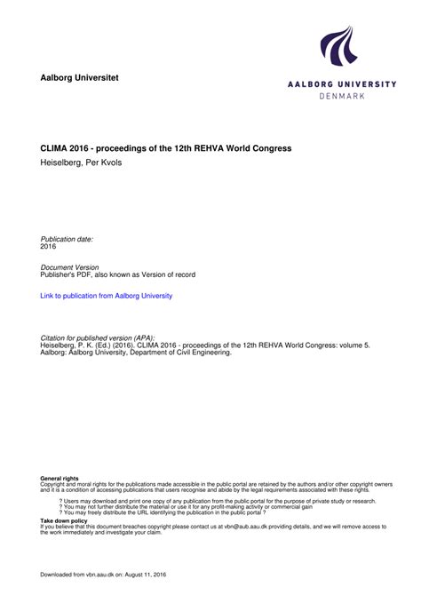 Pdf Analysis Of The Occupants Behavior Related To Natural Ventilation