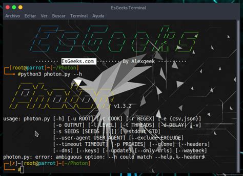 photon rastreador rápido diseñado para osint esgeeks