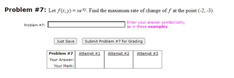 Solved Problem 7 Let F X Y Xexy Find The Maximum Rate Chegg Com
