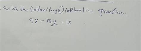 Solved Number Theory
