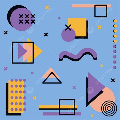 Illustration Of An Artistic Backdrop Featuring Various Geometric Forms Vector Square Graphic