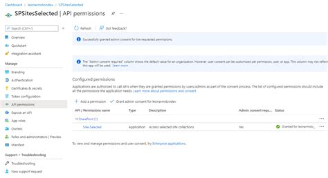 pnp powershell csom now works with sharepoint sites selected permission using azure ad app