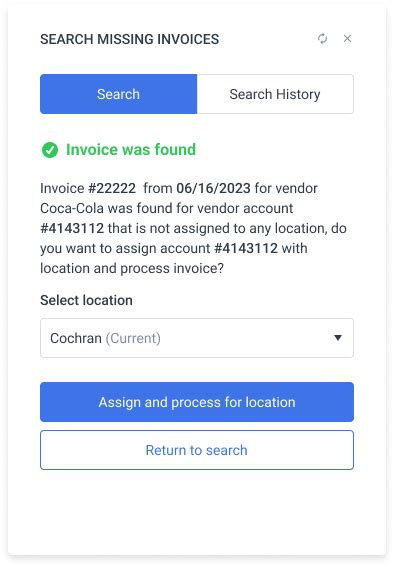 Searching For Missing Invoices
