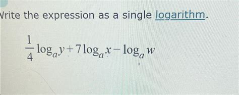 Solved Vrite The Expression As A Single