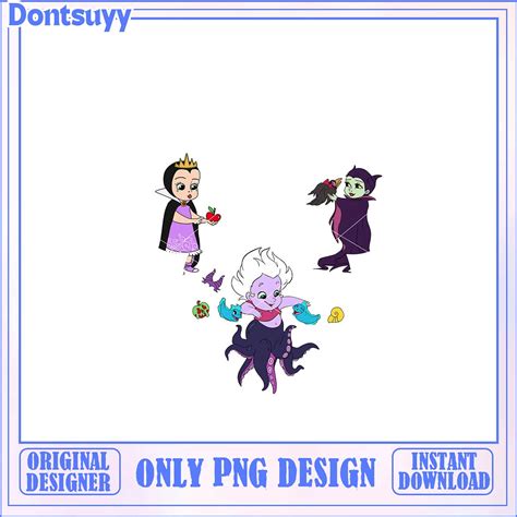 Cute Cartoon Villains Png Design For Instant Download Art High