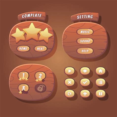 Button Set Designed Game User Interface For Video Games 19058714 Vector Art At Vecteezy