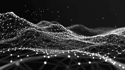 Abstract Digital Data Network Illustrating Points And Grids Stock