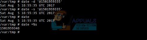 How To Set The Date And Time With Unix Epoch Format