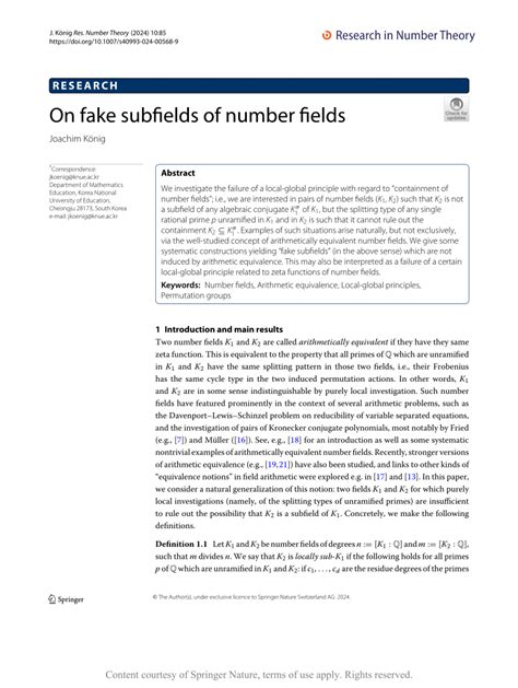 on fake subfields of number fields