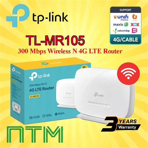 Tp Link N300 Tl Mr105 4g Lte Router Sim Card Modem Wi Fi Router Support Hotspot Unlimited Data