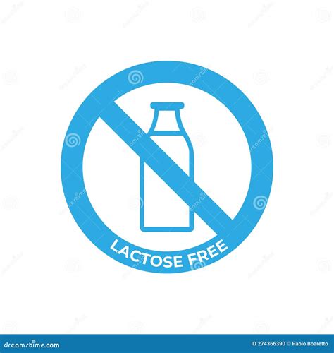 Lactose Free Logo Icon Vector Does Not Contain Lactose Label For Daisy