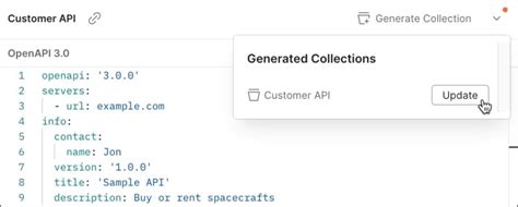 Generate Collections From Your Api Specification Postman Docs