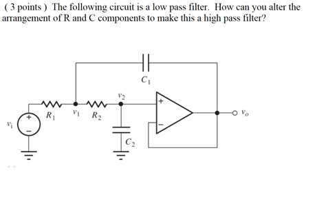 solved 3 points the following circuit is a low pass